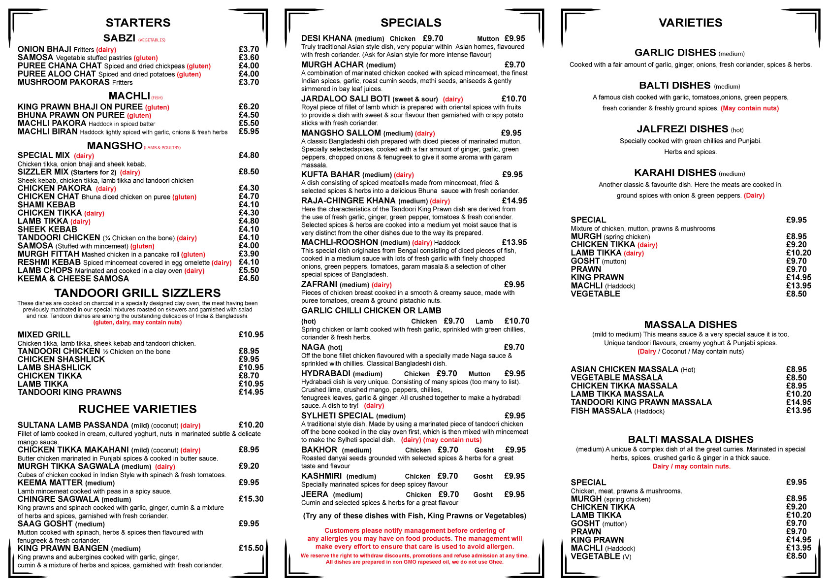 RucheeSattle – Indian & Bangladeshi Cuisine in Settle.
